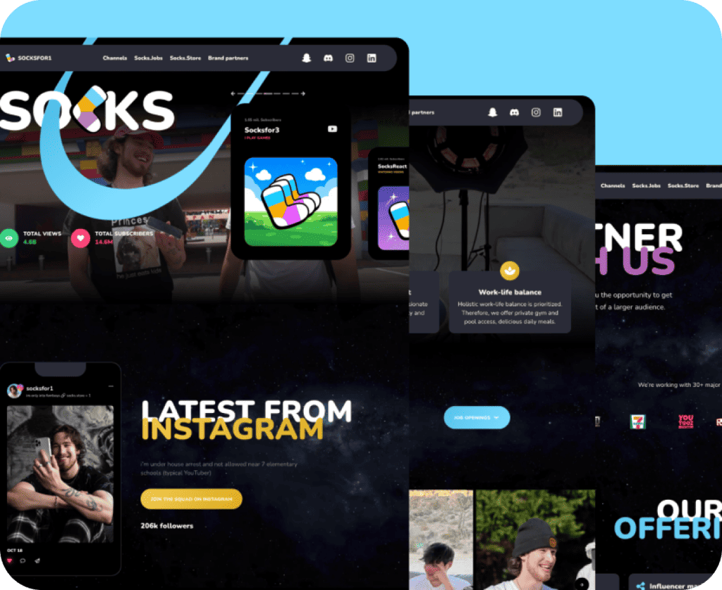 Socks.digital - Web design & development partner for content creators